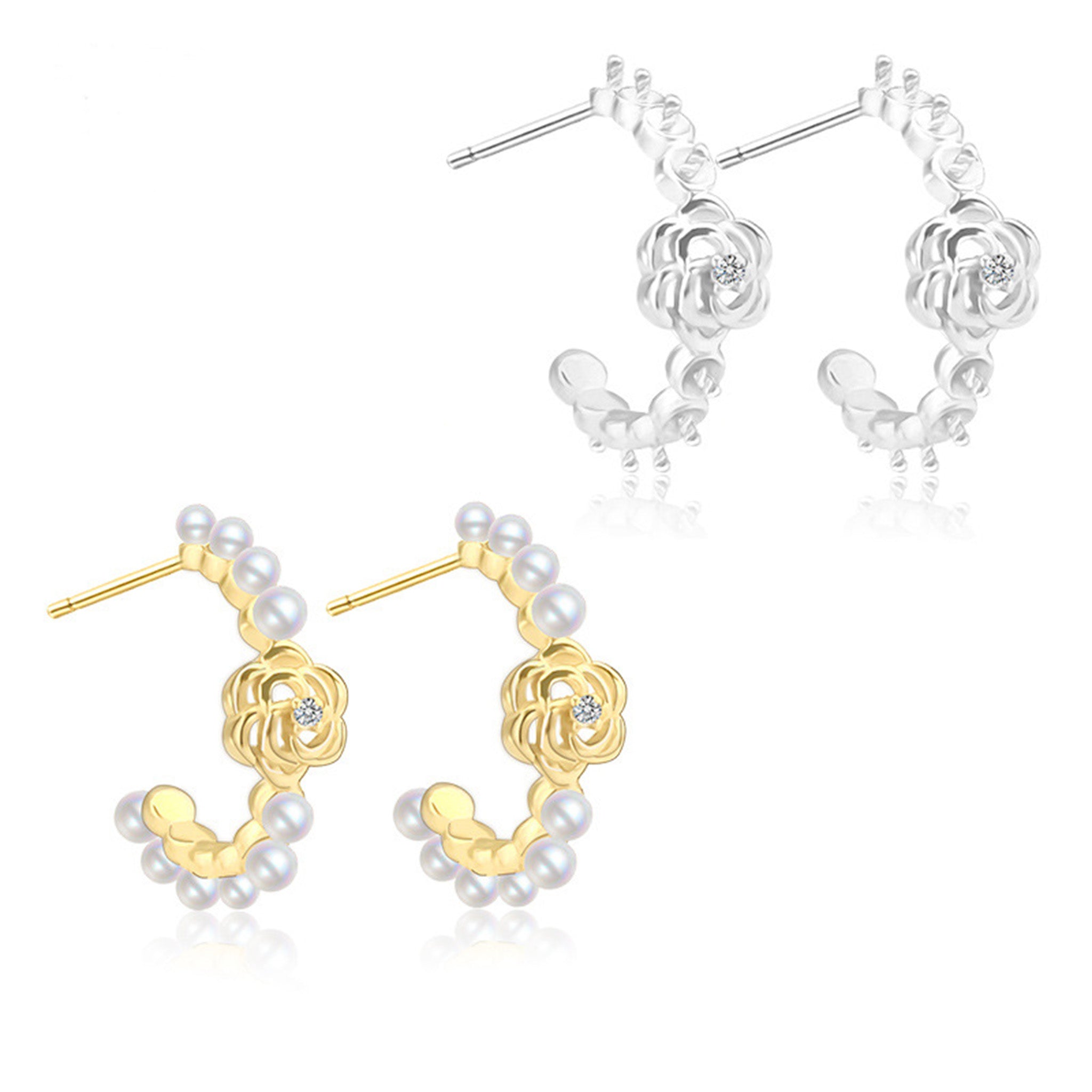 S925 Silver Pearl Earring Setting – Feliz Pearl